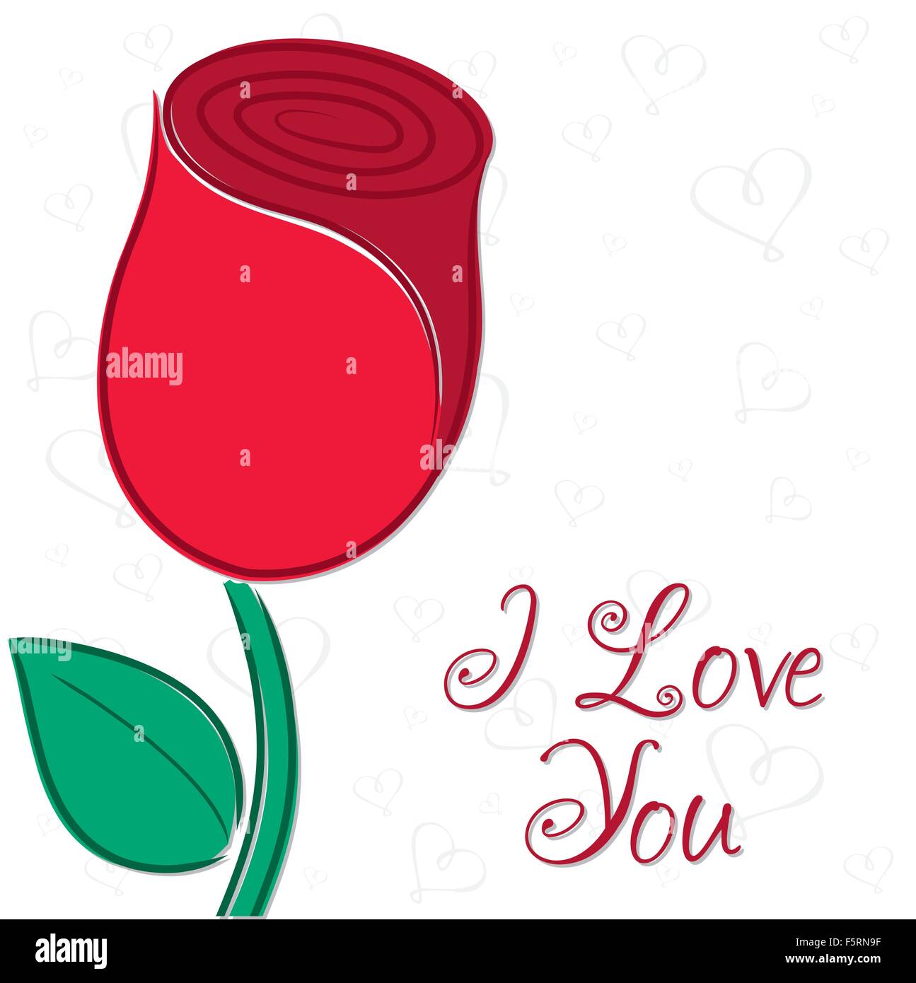 Rose Valentines Day Card In Vector Format Stock Vector Image And Art Alamy