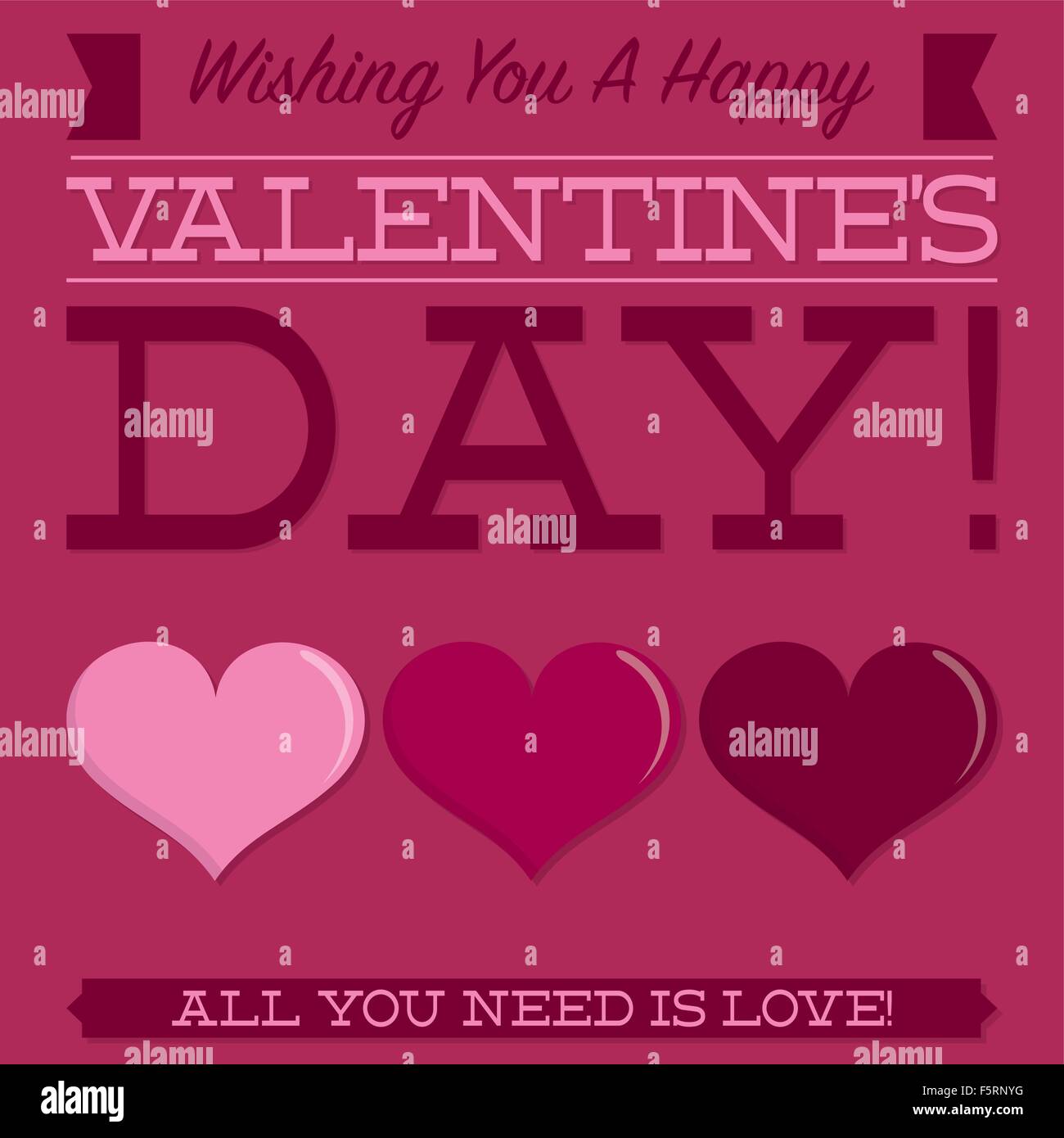 Retro typographic heart card in vector format Stock Vector Image & Art ...