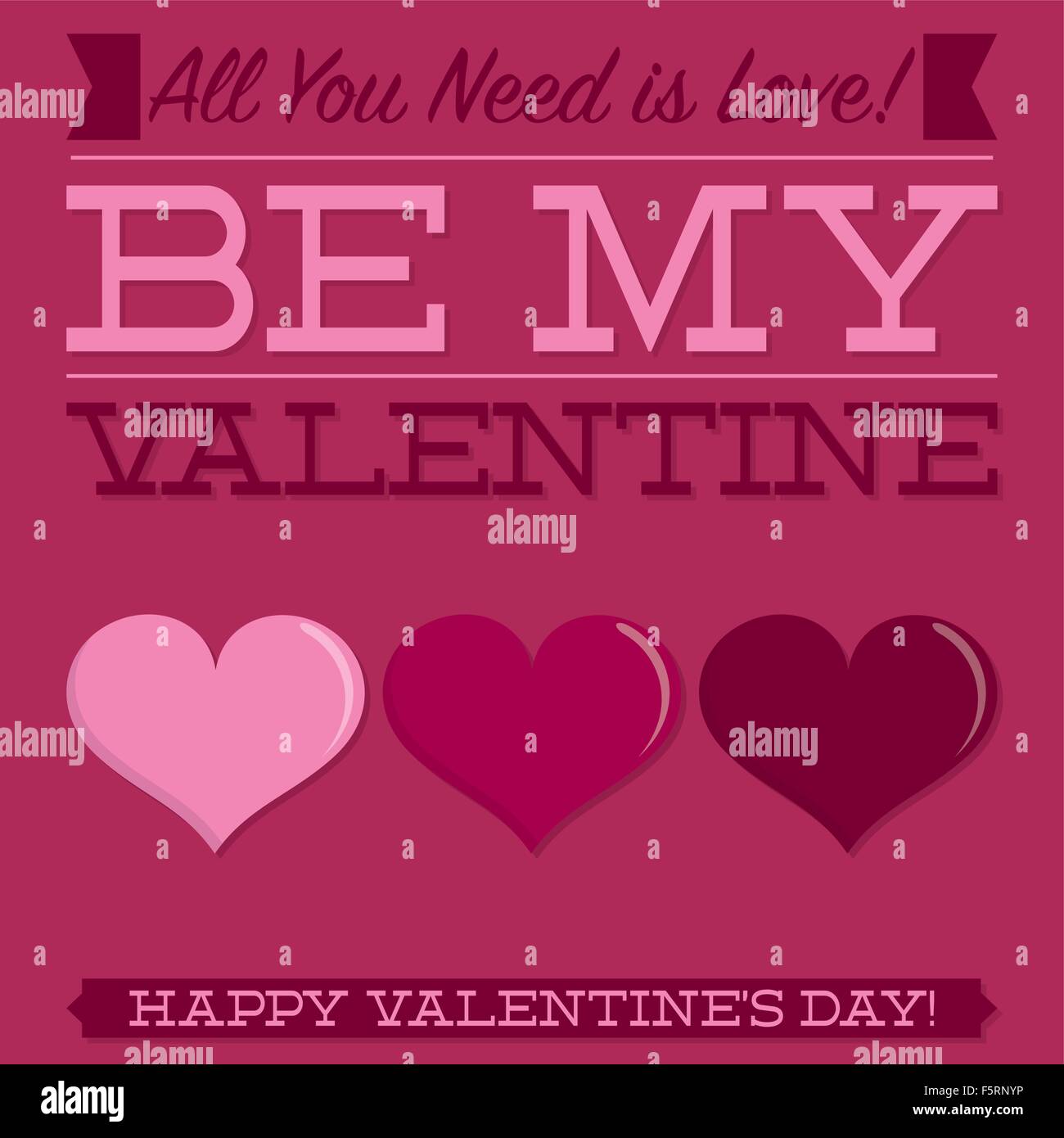 Retro typographic heart card in vector format Stock Vector Image & Art ...