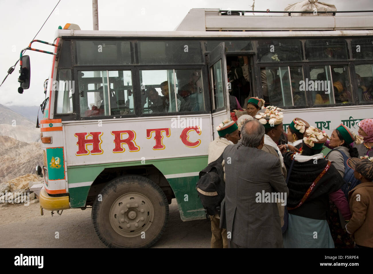 Bus HRTC himachal pradesh india asia Stock Photo - Alamy