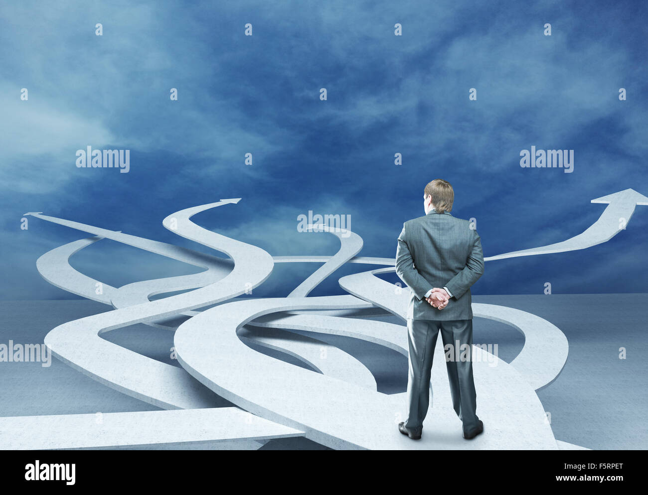 3d man choosing right path hi-res stock photography and images - Alamy