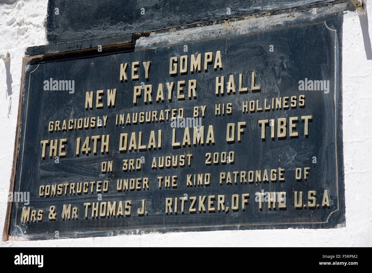 Sign board of key gompa, himachal pradesh, india, asia Stock Photo - Alamy