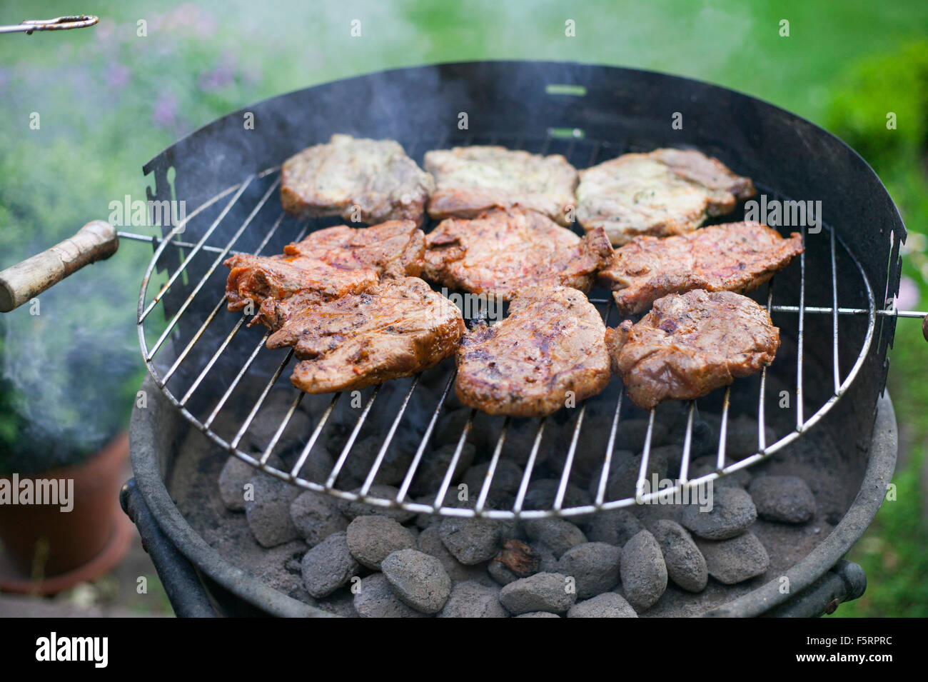 People barbecue from above hi-res stock photography and images - Alamy