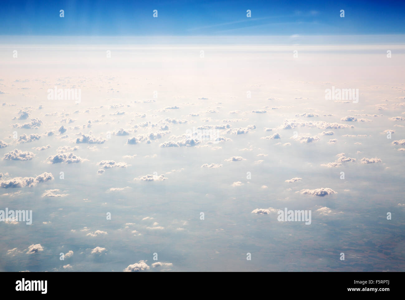 Skyline view over the clouds Stock Photo - Alamy
