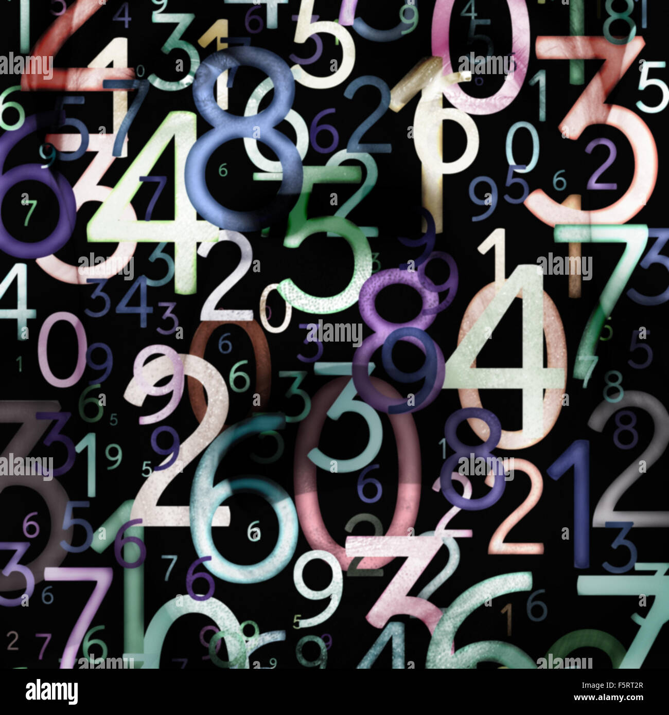 Abstract colorful numbers. Use for background or texture Stock Photo ...