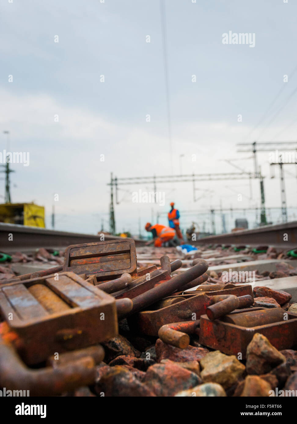 Railroad track workers hi-res stock photography and images - Alamy