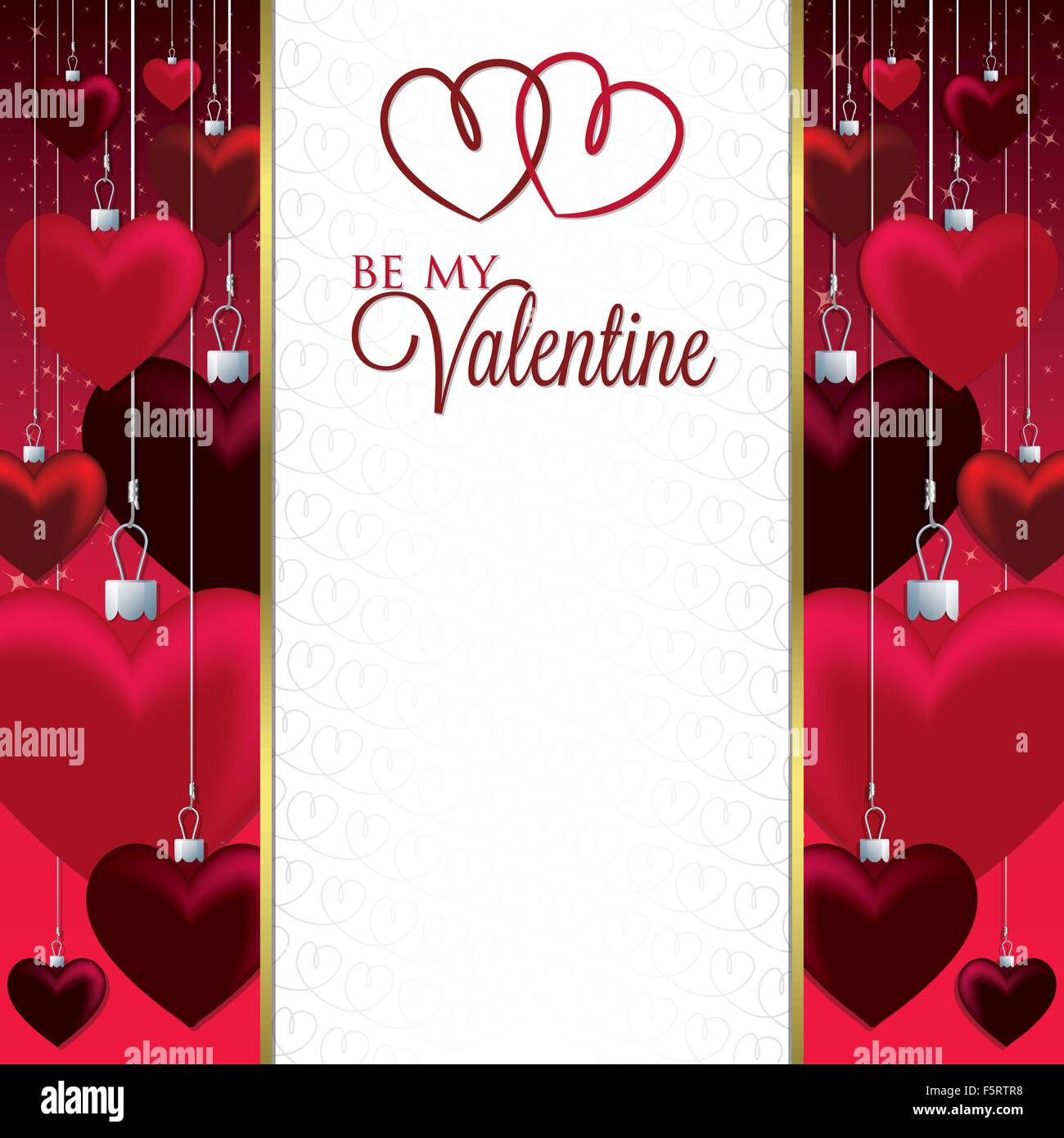 Love heart ornament Valentine's Day card in vector format Stock Vector ...