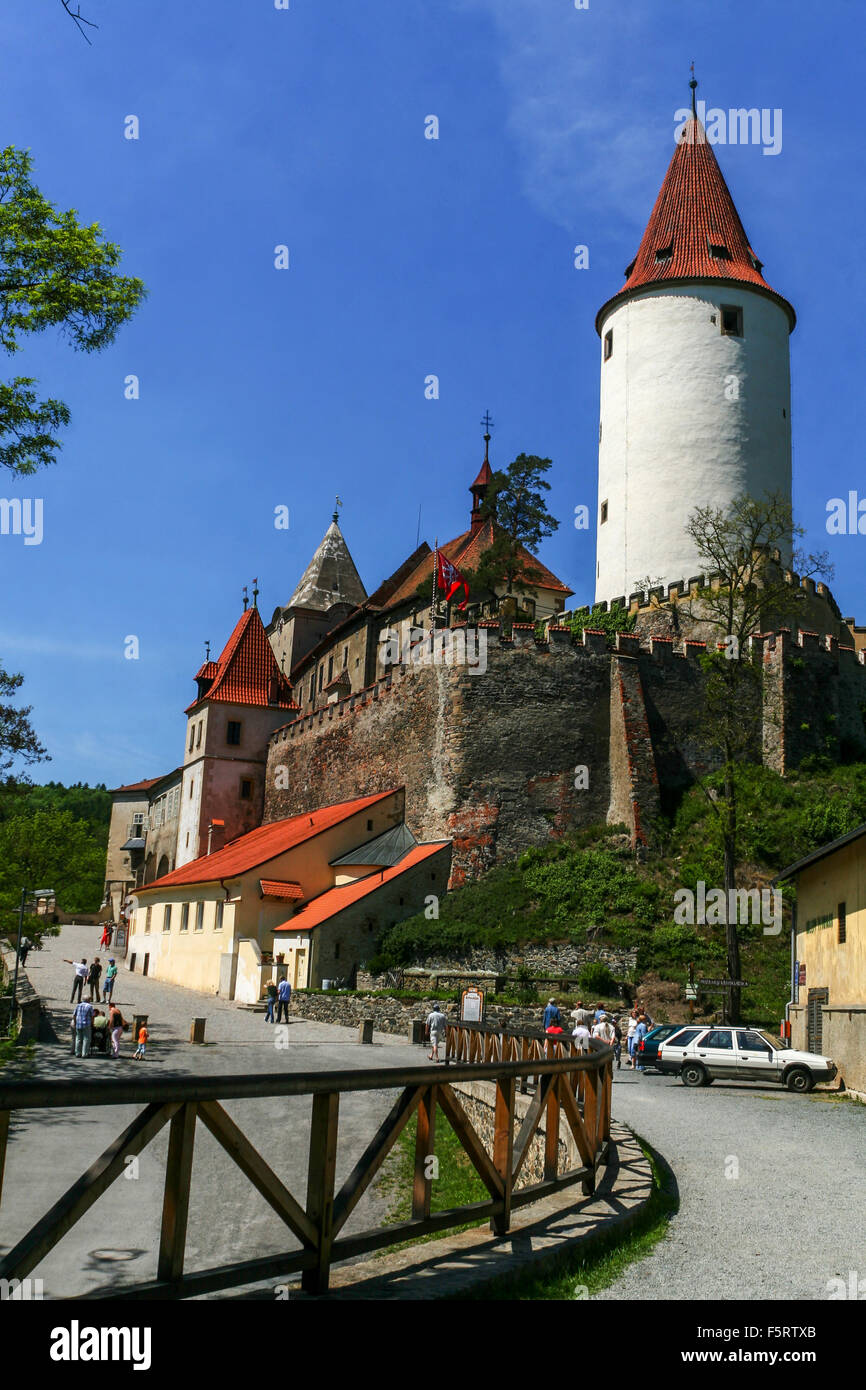 Krivoklat Castle is a monumental medieval royal castle, Central Bohemia ...