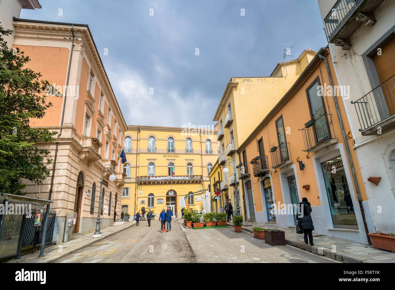downtown street and local people in Potenza, Italy Stock Photo - Alamy