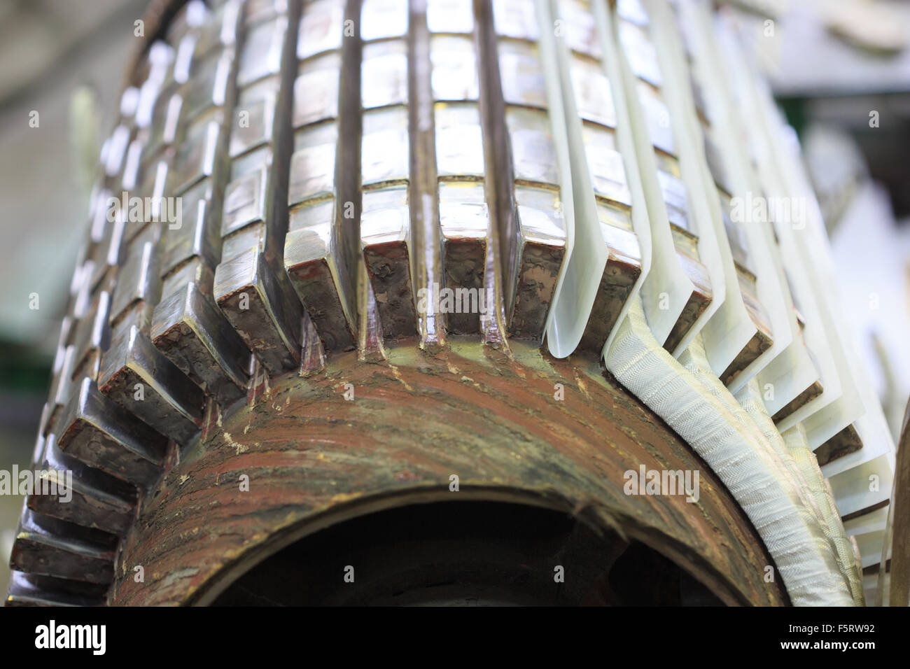 Stator of a big electric motor Stock Photo - Alamy