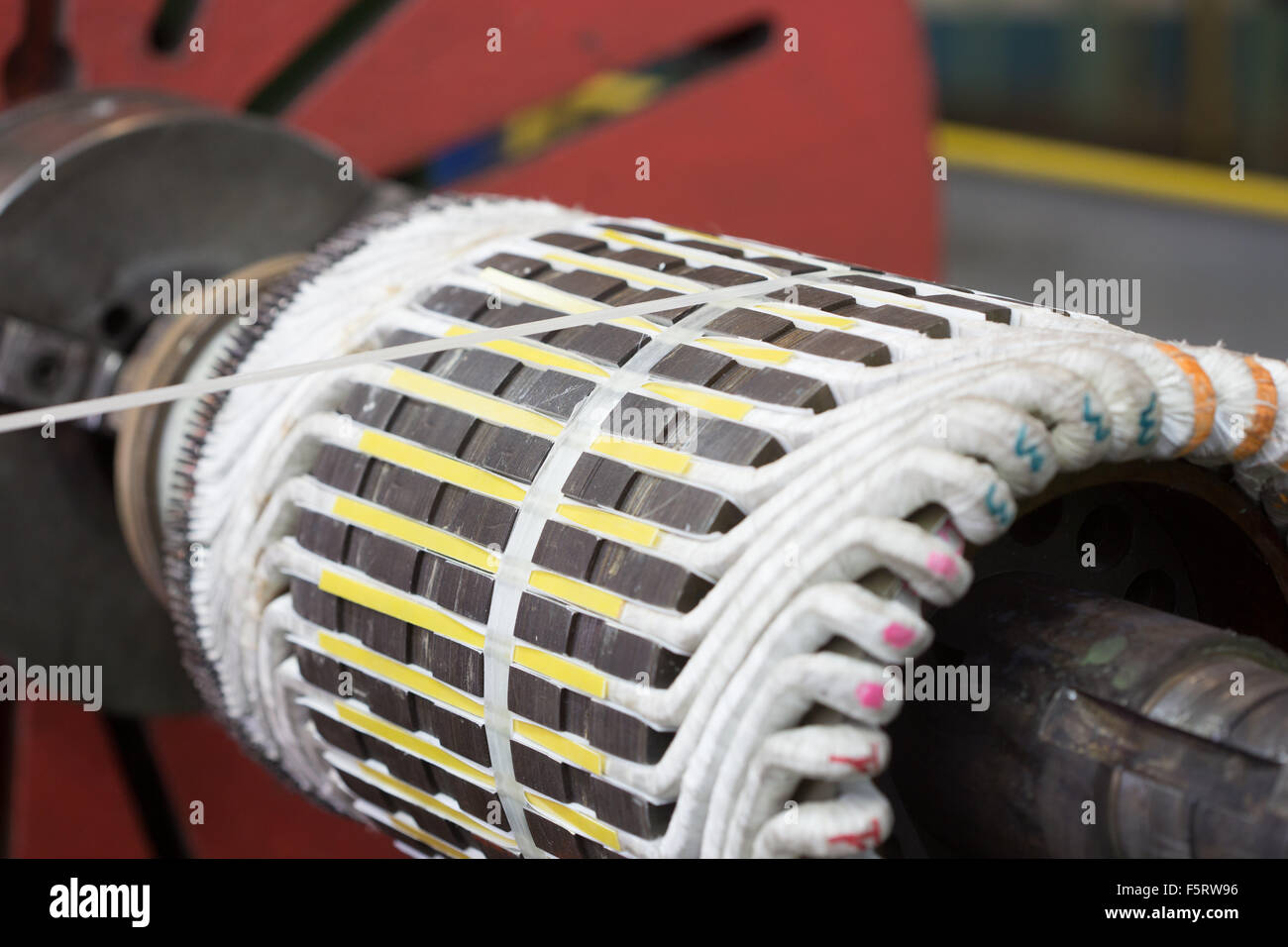 Stator of a big electric motor Stock Photo - Alamy