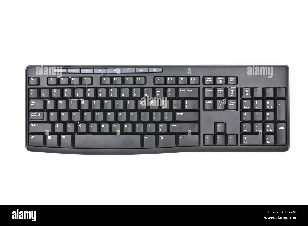 Computer keyboard isolated on white background Stock Photo - Alamy