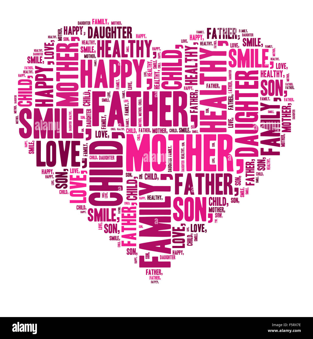 Family illustration word cloud concept Stock Photo - Alamy