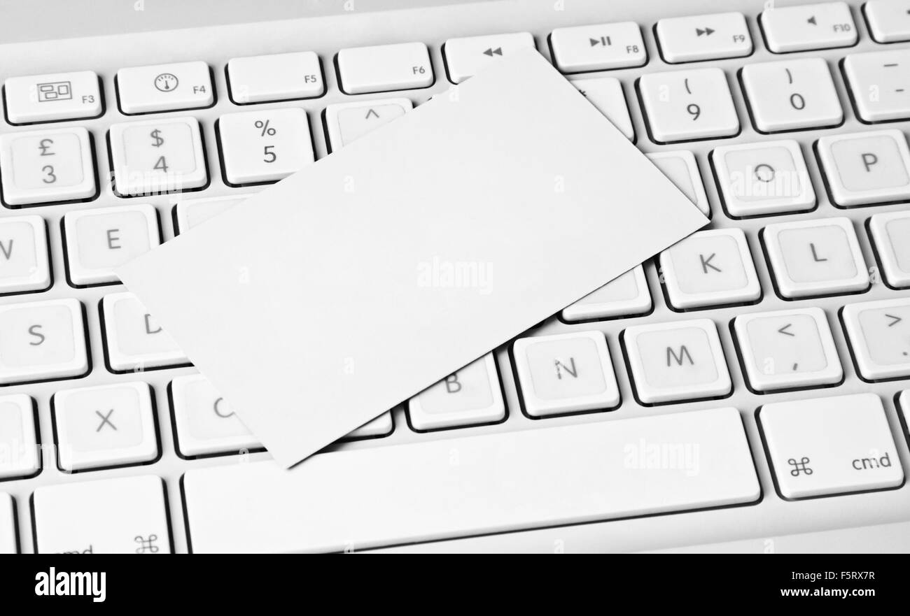 Blank keyboard white Black and White Stock Photos & Images - Alamy