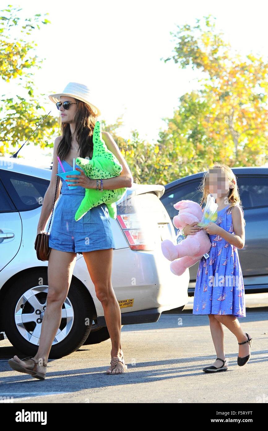 Alessandra Ambrosio takes her children, Anja Louise and Noah Phoenix to ...