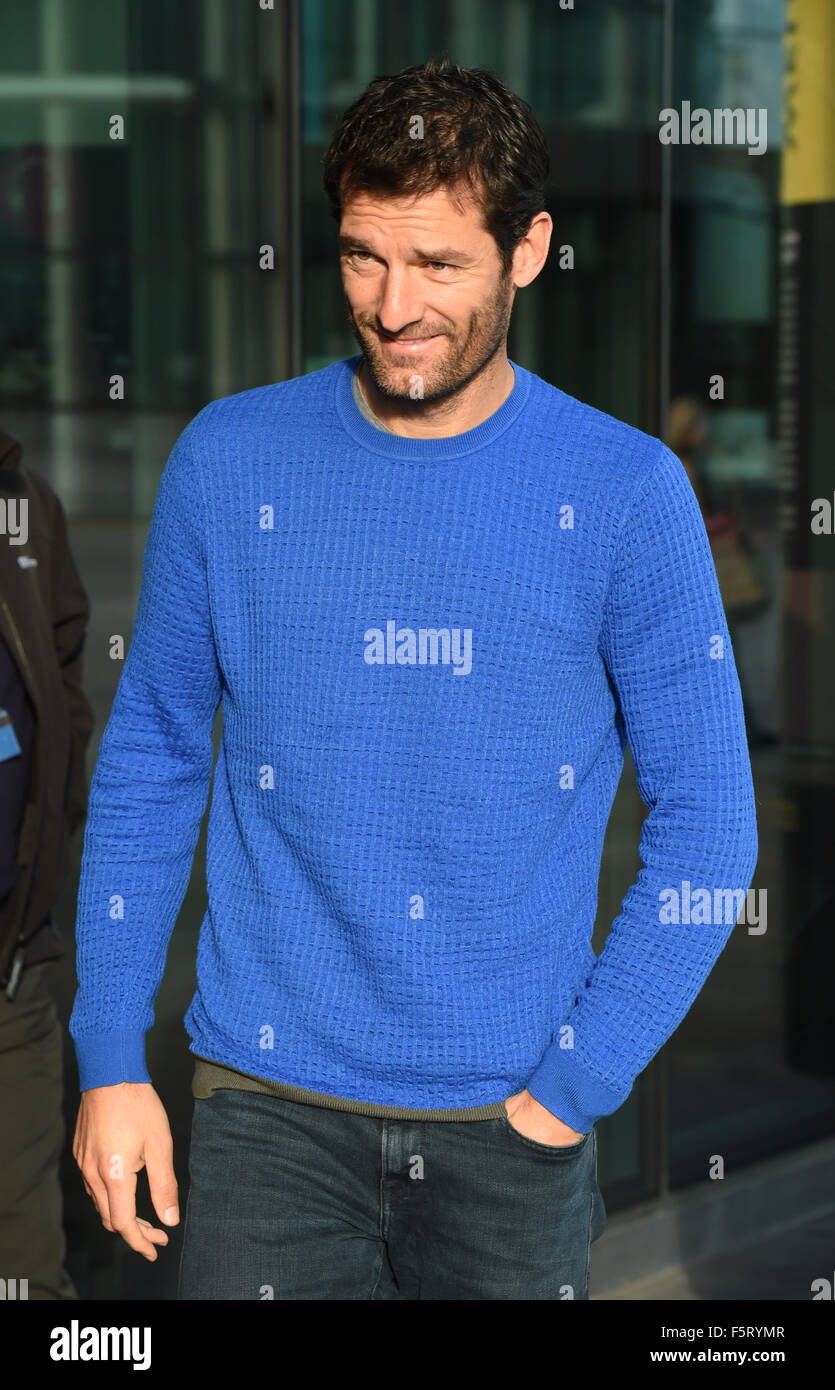 Mark Webber at the BBC Breakfast studios to promote his book 'Aussie ...