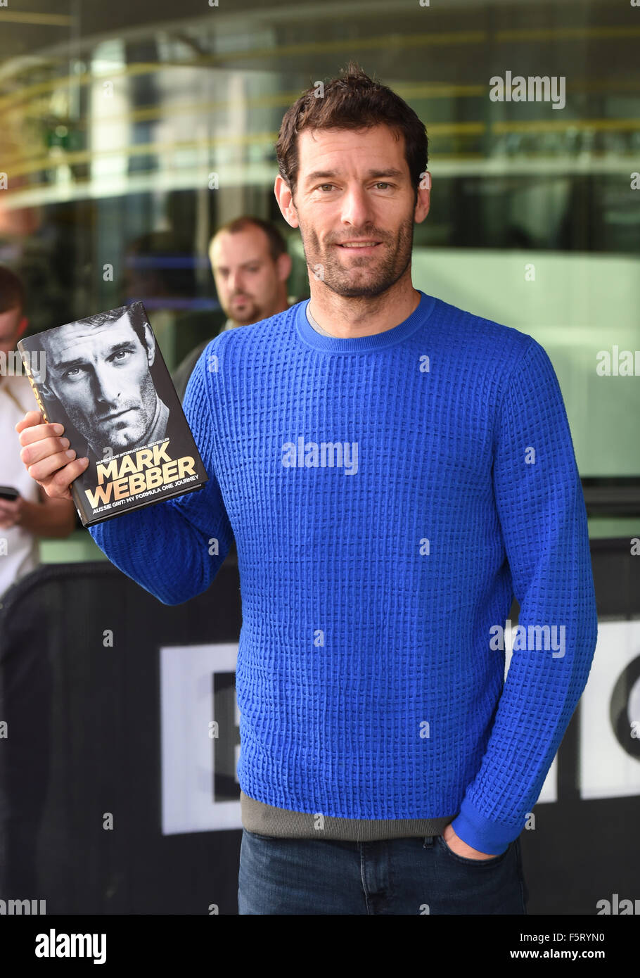 Mark Webber at the BBC Breakfast studios to promote his book 'Aussie ...