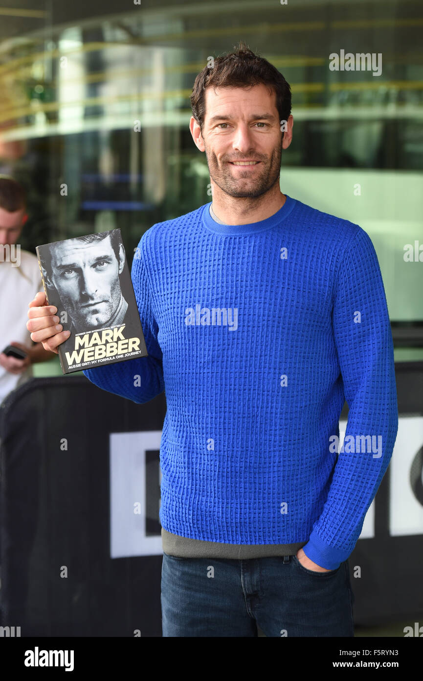 Mark Webber at the BBC Breakfast studios to promote his book 'Aussie ...