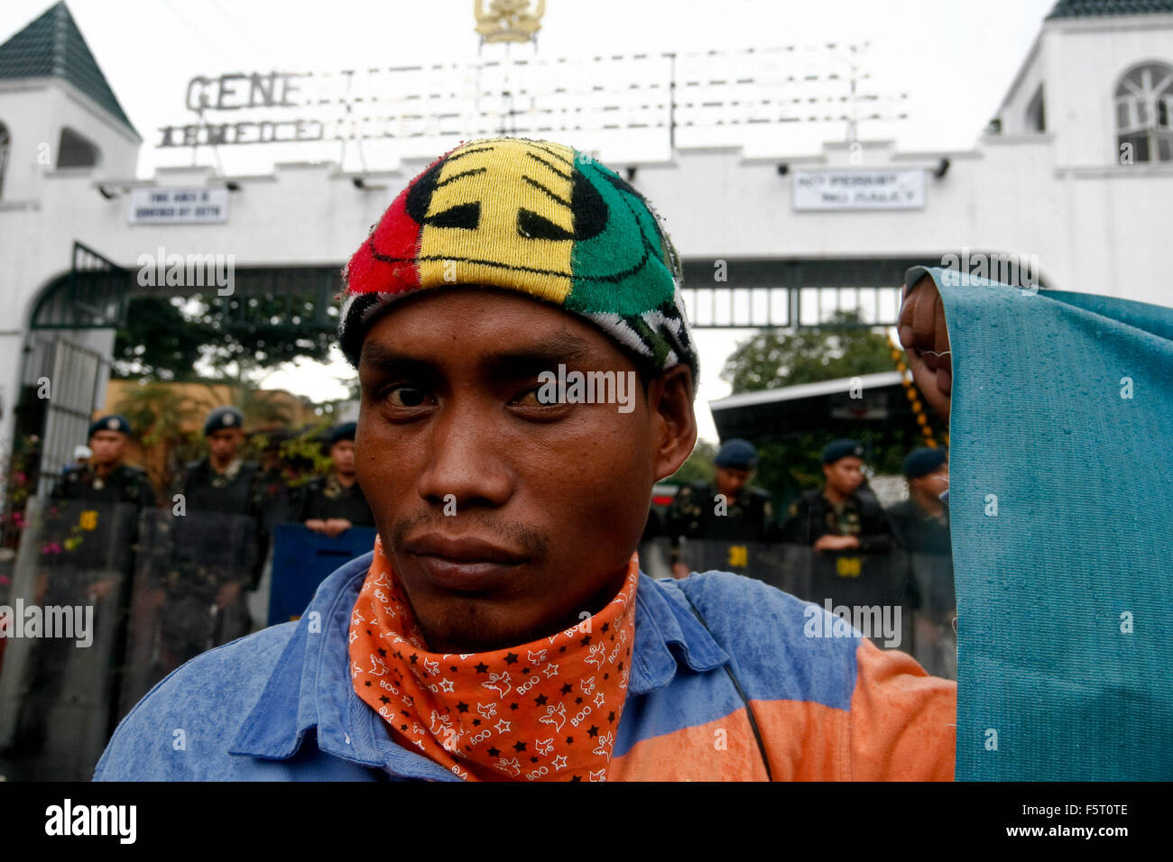 Quezon City, Philippines. 09th Nov, 2015. A member of the Lumad stands ...