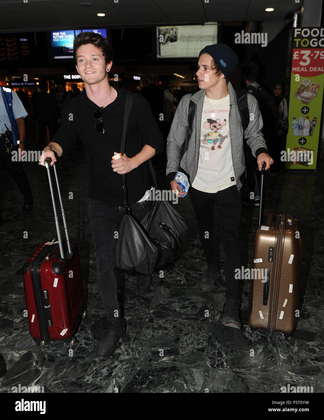 The Vamps band members seen at Euston railway station in London ...