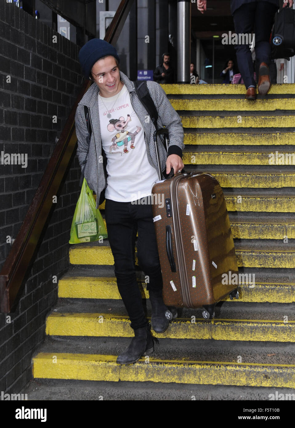The Vamps band members seen at Euston railway station in London ...