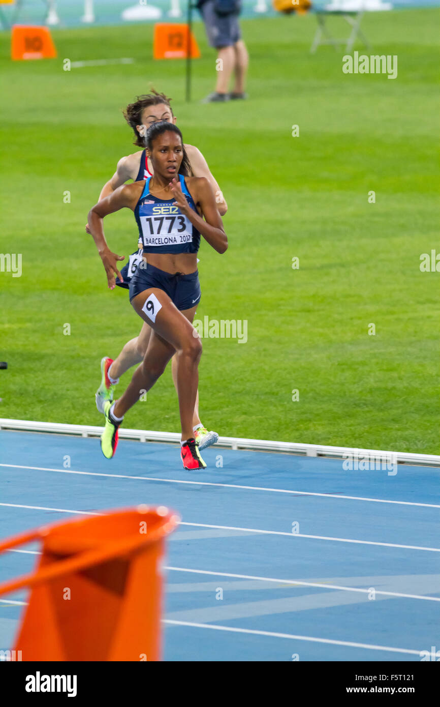 Ajee Wilson the winner of the 800 meters final on the 2012 IAAF World ...