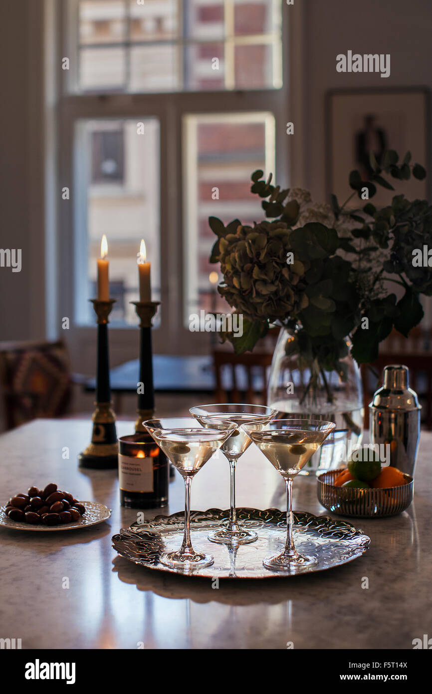 Glass drinks on table hi-res stock photography and images - Alamy