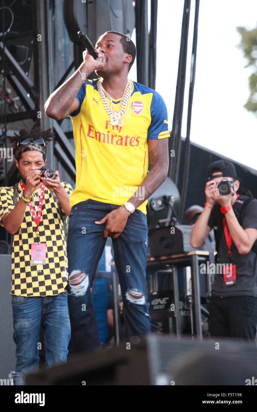 Rapper Meek Mill performed live at the Made In America Concert in ...