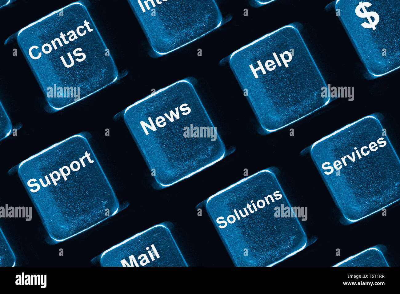 Computer keyboard concept - buttons with prefer business operations ...