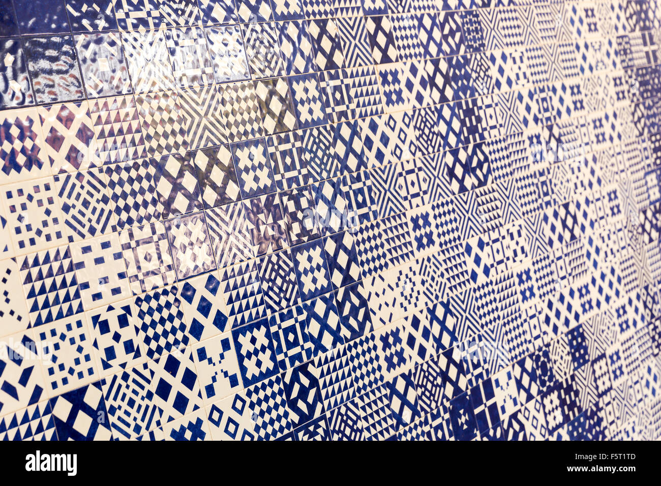 Mosaic pattern of ceramic tile. Angle view Stock Photo - Alamy