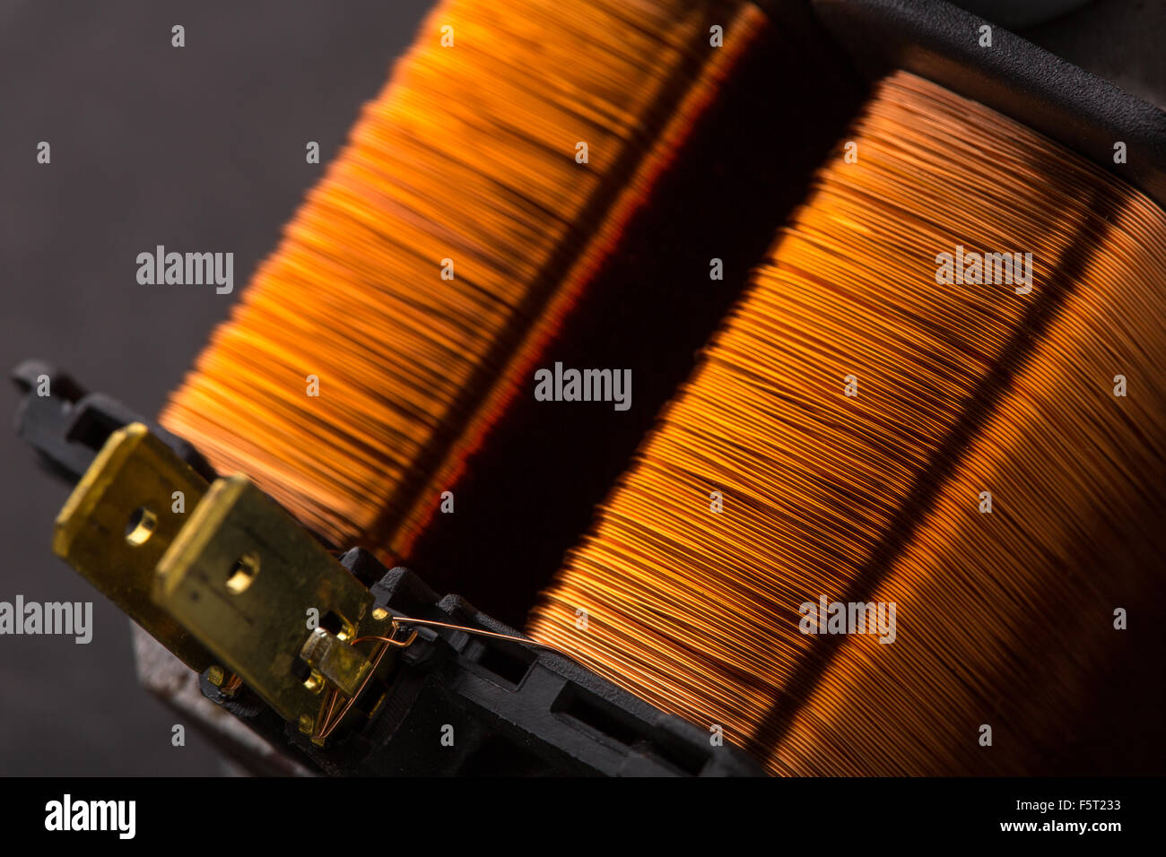 Closeup of electrical copper transformer Stock Photo - Alamy