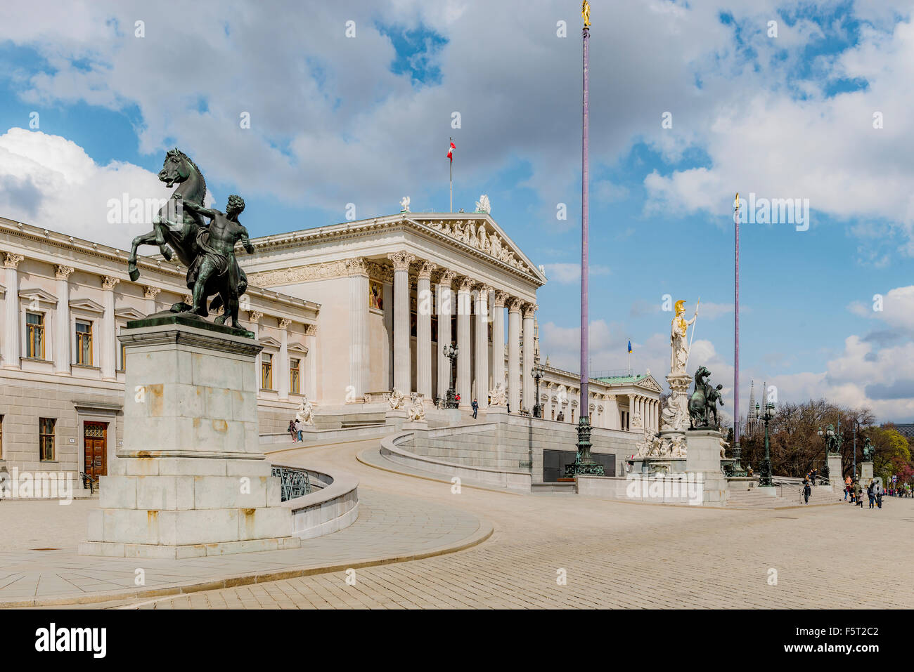 Austria, Vienna, View of Austrian Parliament Building Stock Photo - Alamy