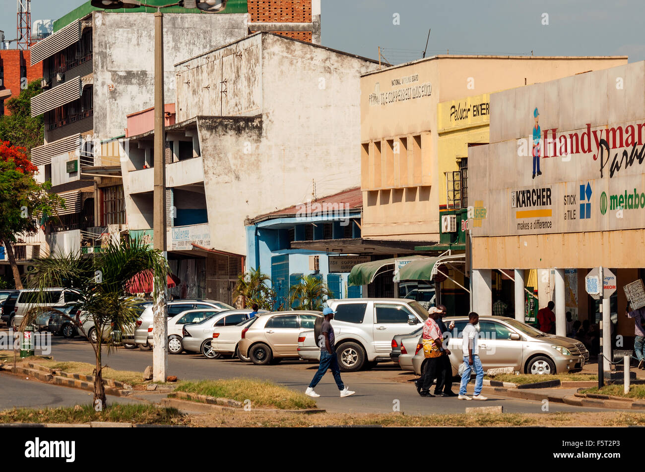 Street scene, Independence Avenue, Ndola, Zambia Stock Photo - Alamy