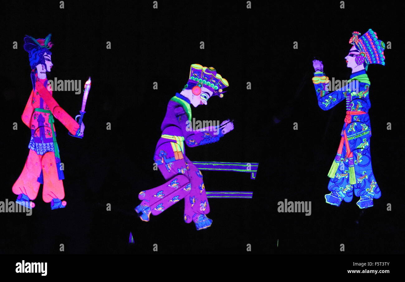 Quanzhou, China's Fujian Province. 9th Nov, 2015. A puppet show is ...