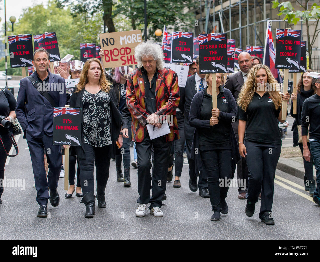 Queen guitarist, Brian May joins fellow activists to hold a symbolic ...