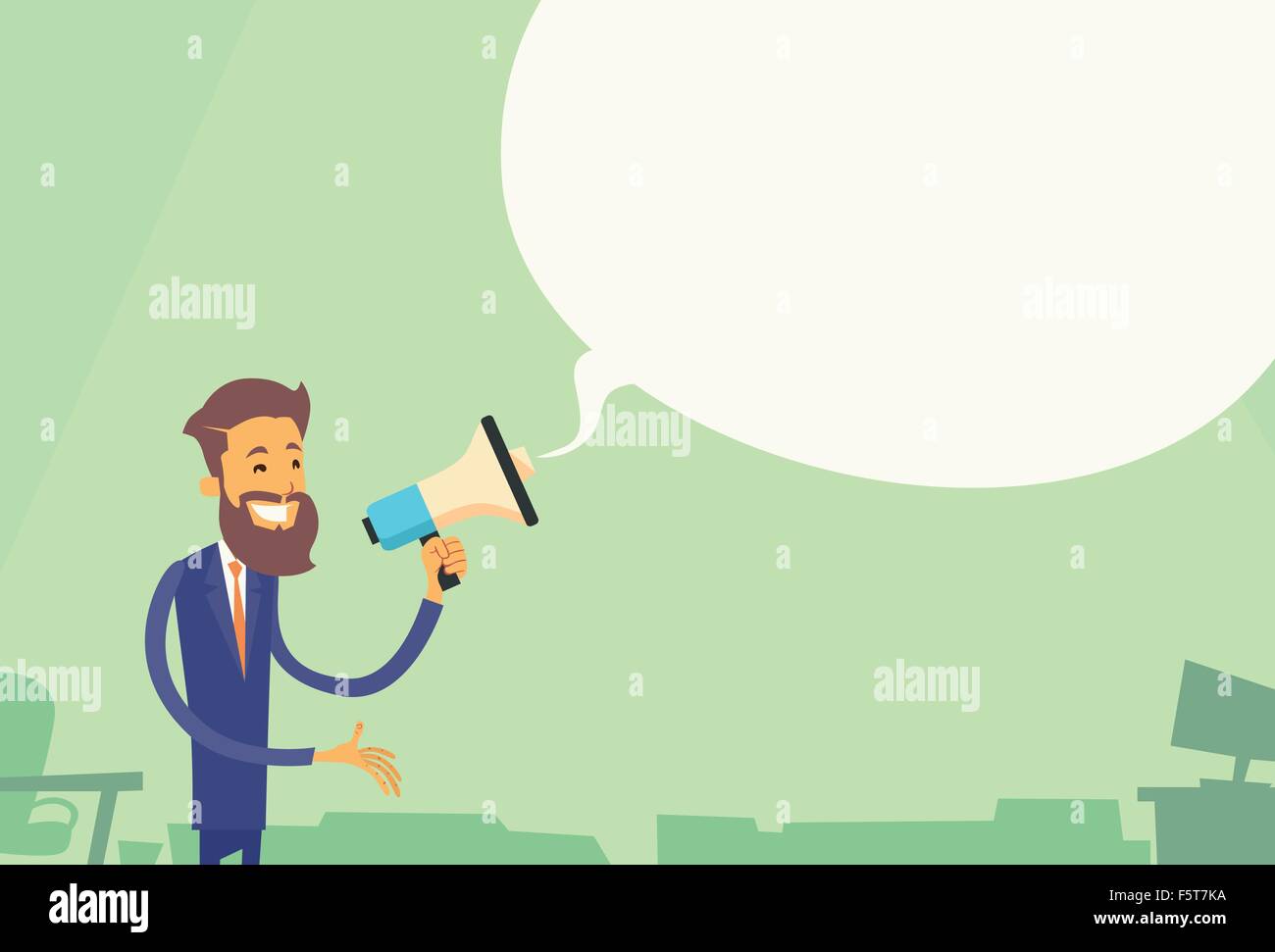 Megaphone empty bubble bullhorn Stock Vector Images - Alamy