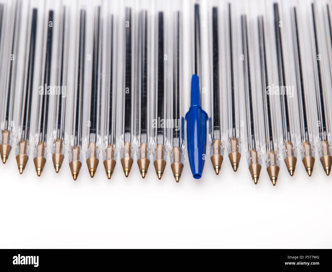 Bic Crystal Blue pens Stock Photo - Alamy