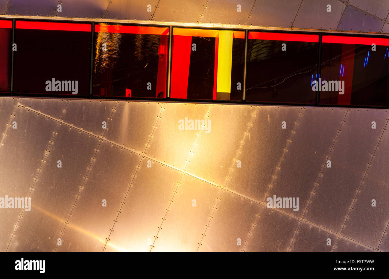 Windows in a stainless steel building Stock Photo - Alamy
