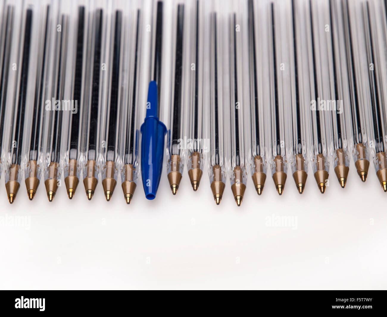 Bic Crystal Blue pens Stock Photo - Alamy