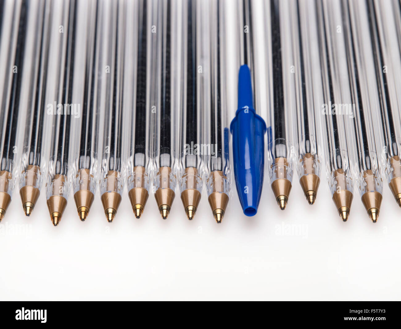 Bic Crystal Blue pens Stock Photo - Alamy