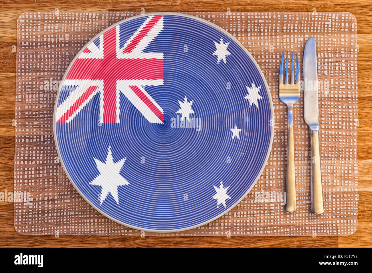 Dinner plate with the flag of Australia on it for your international ...