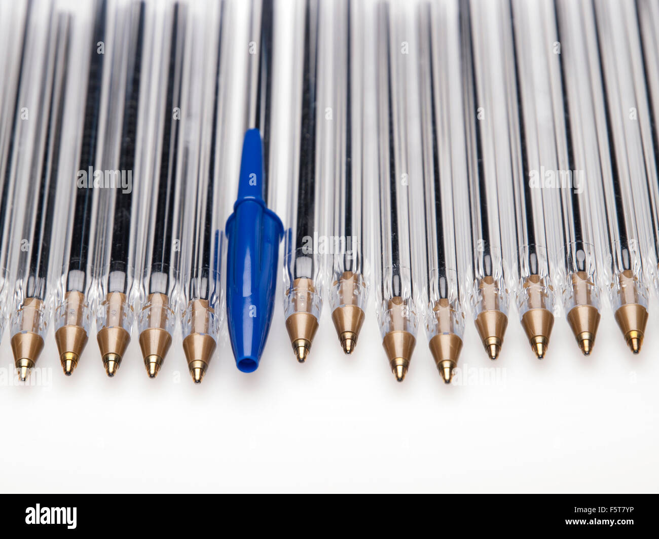 Bic Crystal Blue pens Stock Photo - Alamy