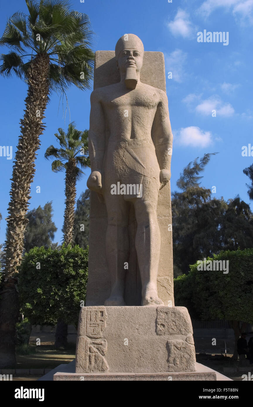 Egyptian Art. Statue of Pharaoh Ramses II (h.1290-1224 BC). New Empire ...