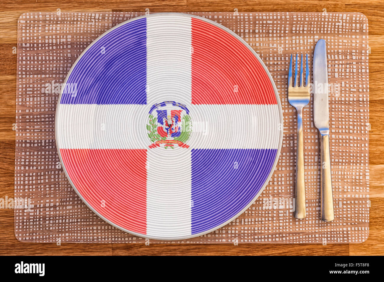 Dinner plate flag dominican republic hi-res stock photography and ...