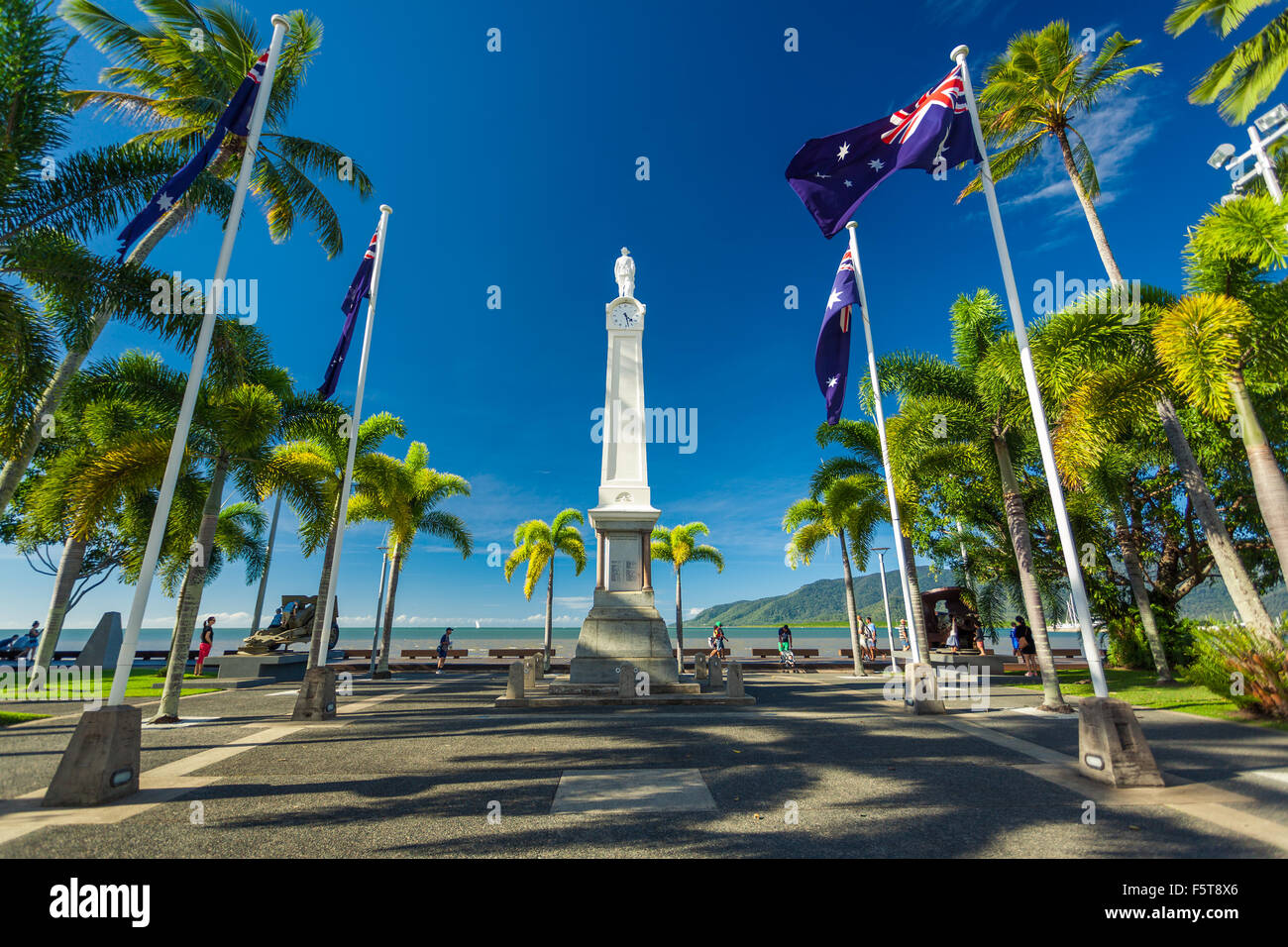 CAIRNS, AUS - JUN 22 2014: Cairns Cenotaph and Memorial site. It is a ...
