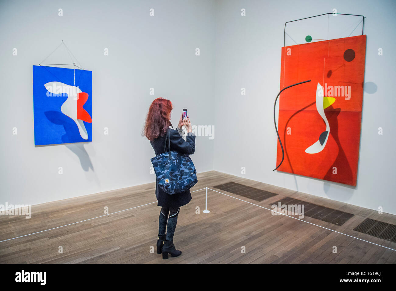 London, UK. 09th Nov, 2015. Three dimennsional paintings incl Red Panel ...