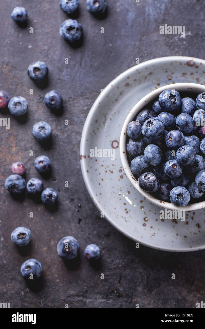 Cup of blueberries Stock Photo - Alamy