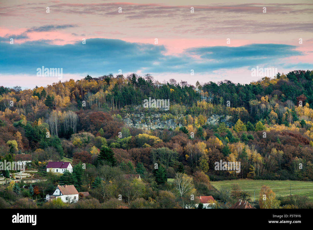 Beautiful autumn landscape in the Czech Republic, near Prague, Czech ...