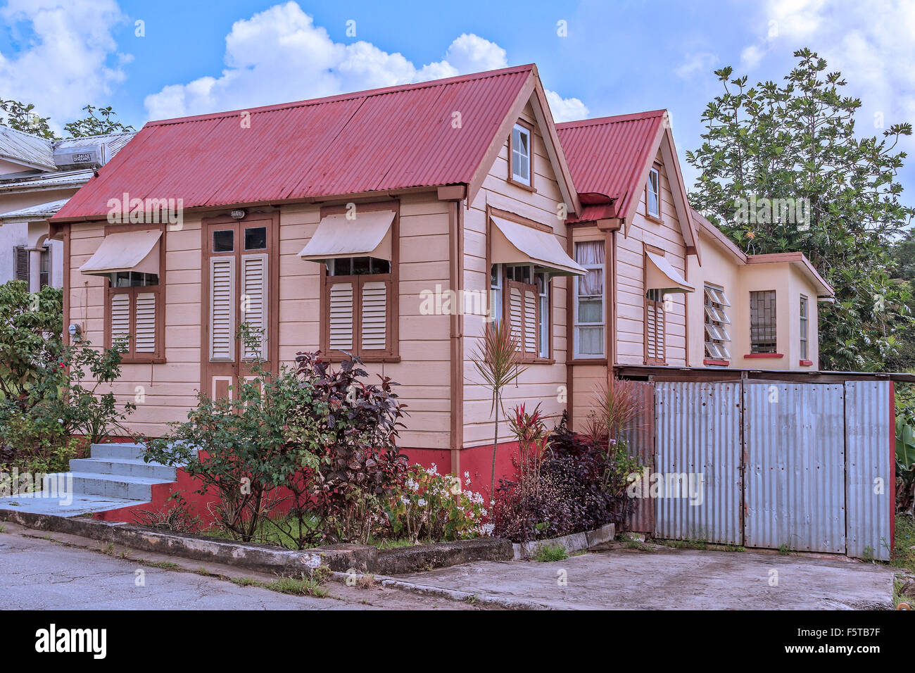 Chattel houses Barbados West Indies Stock Photo - Alamy