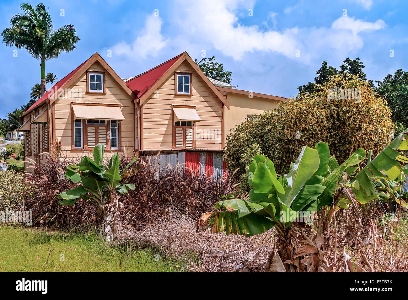 Chattel houses Barbados West Indies Stock Photo - Alamy